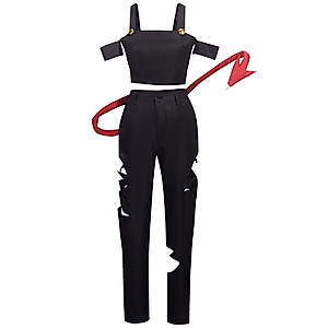 Weixu Anime Helluva Cosplay Costume Women Tail Outfit Suit Halloween Carnival Party Suit S