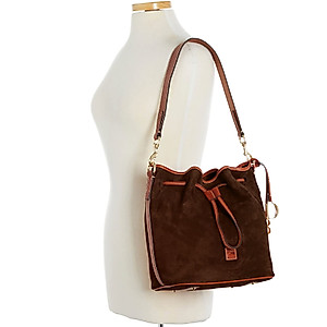 Dooney & Bourke Handbag, Suede Drawstring - Brown Tmoro
