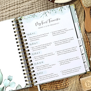 ZICOTO Pregnancy Journal and Memory Book with Stickers and Keepsake Pocket - Lovely Must Have Gift for First Time Moms to Be - The Perfect Planner to Track Your Little Ones Life-Changing Journey