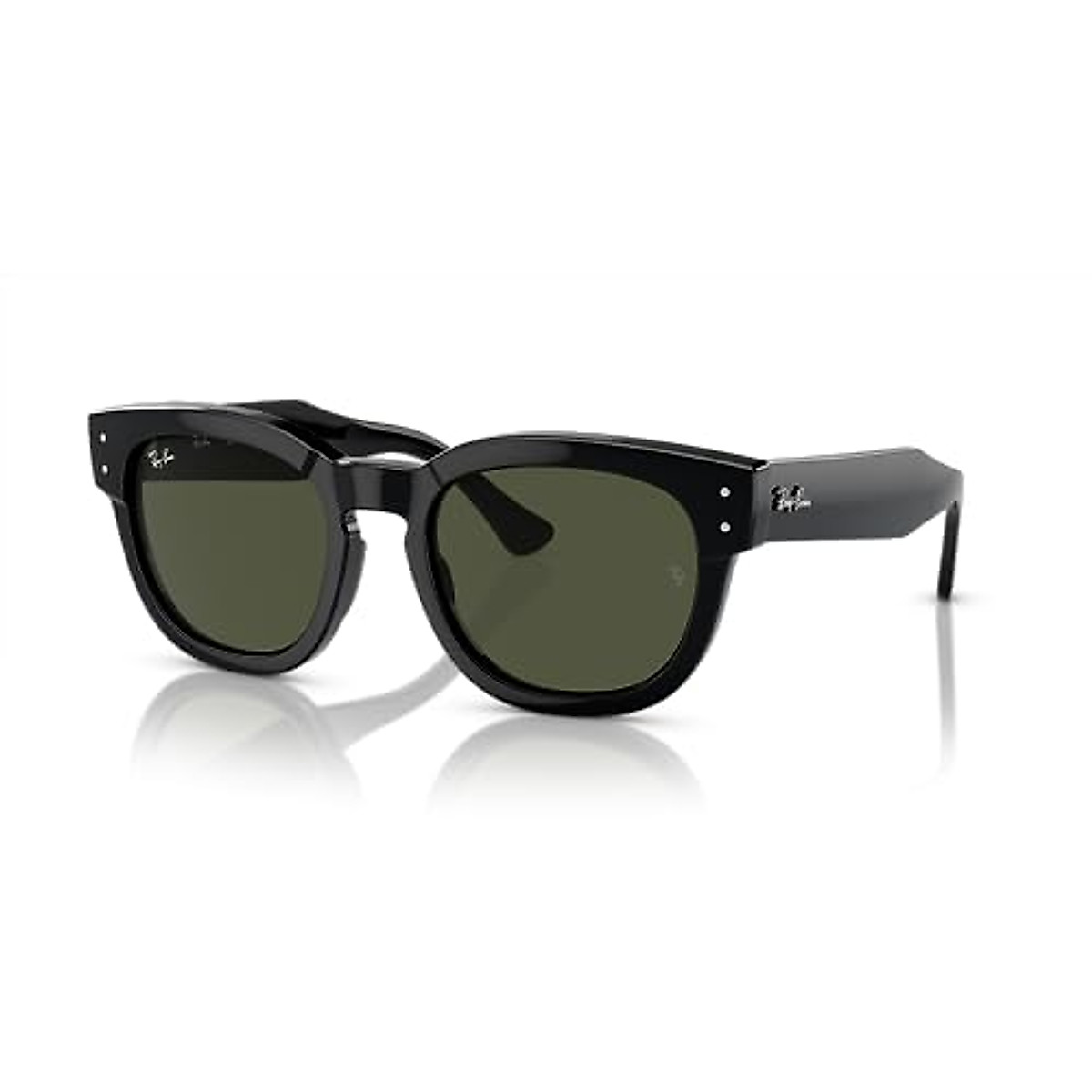 Ray-Ban RB0298S Mega Hawkeye Square Sunglasses, Black/Green, 53 mm
