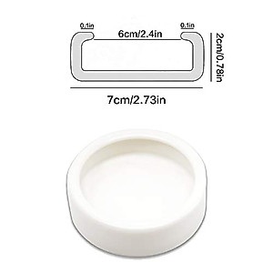 4 Pack Worm Dish Reptile Food Bowl, Ceramics Made, Lizard, Gecko Food Dish(2.7inch)