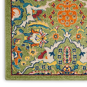 Nourison Allur Traditional Sage Ivory 7'10" x 9'10" Area Rug, Easy Cleaning, Non Shedding, Bed Room, Living Room, Dining Room, Kitchen (8x10)