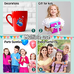 Partywind 20 Sheets Ocean Kids Temporary Tattoos, Fake Tattoo Stickers for Under Sea/Beach/Pool/Tropical Party Supplies Favors, Baby Shower Decor for Boys and Girls