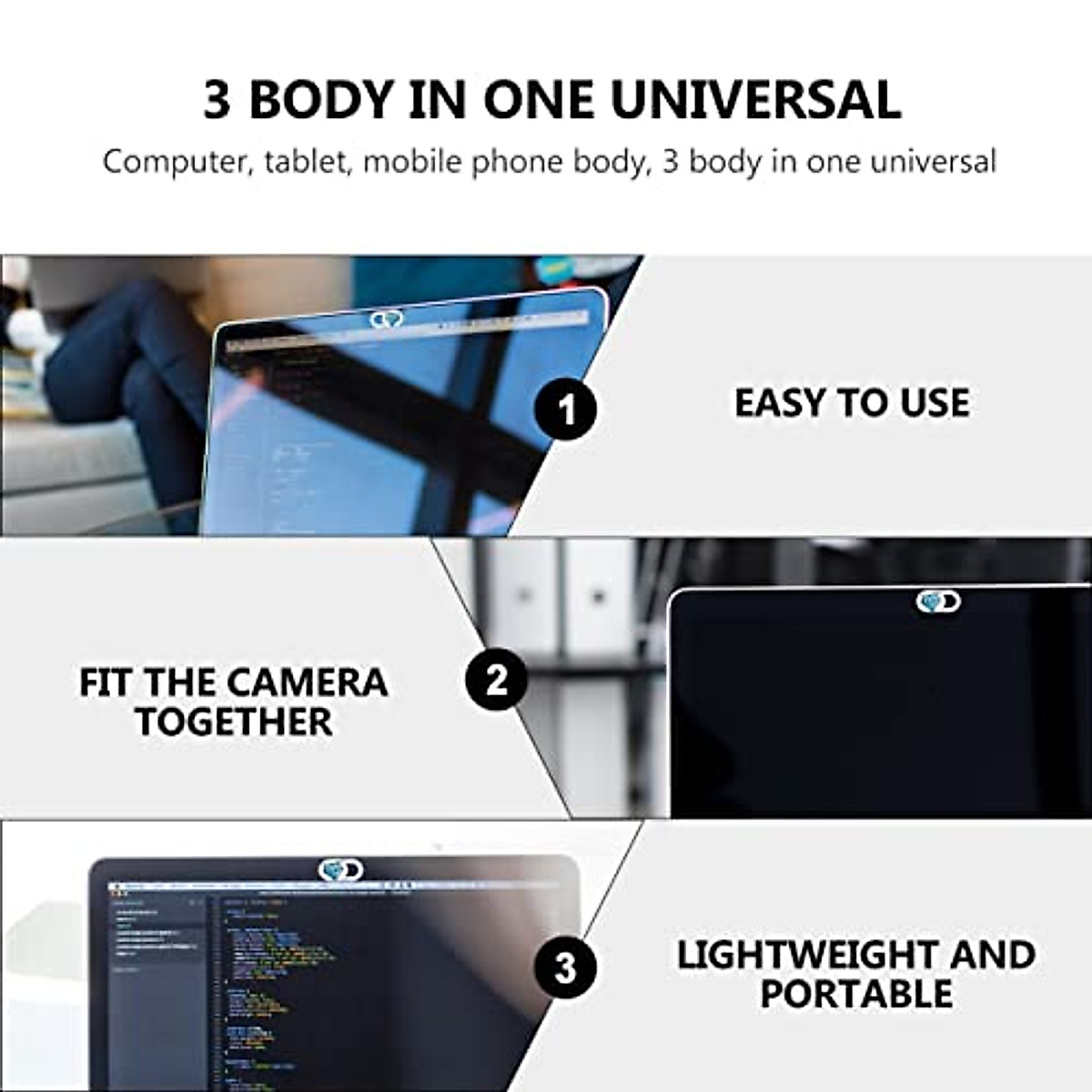 SOLUSTRE Computer Camera Computers Laptops 6 pcs Laptop Webcam Webcam Cover Sticker Blocker for Laptop Webcam Metal Camera Cover Slide Cover Webcam Privacy White Slides Pc Camera