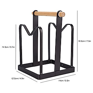 mumisuto Cutting Board Holder, Cutting Board Rack Kitchen Chopping Board Organizer Stand Holder Pot Cover Shelf Stand Organizer Coffee Color , for Kitchen Cabinet(5.5x4.9x7.3inch)