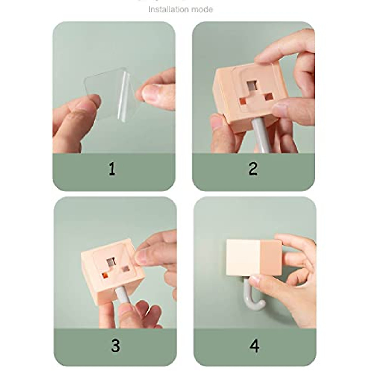 MinLia Creative Hook Non-Marking Free Punch Hook Bedroom Door Hangers Hooks Strong Viscose Dormitory Clothes Hook(Grey cat)