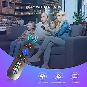 [2 Pack] Replaced Remote Control Only Compatible with TCL/Hisense/Onn/Sharp (Not for Roku Stick and Box)