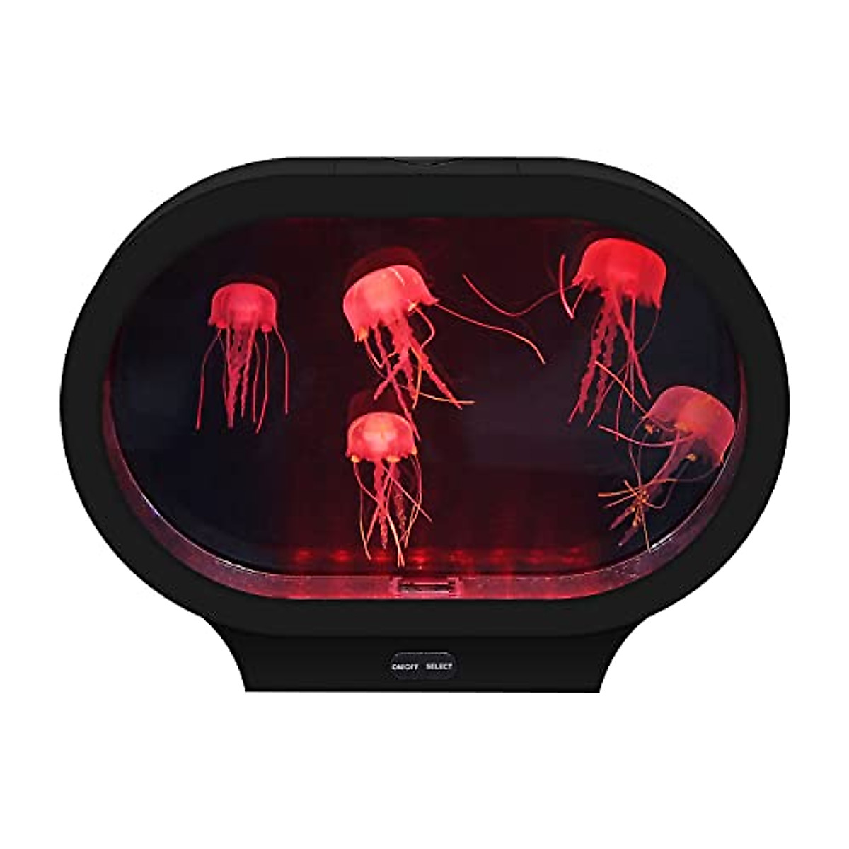 Lightahead Realistic LED Jellyfish Lava Mood Lamp Oval Design with Vibrant Color Changing Light Effects. A Sensory Flourescent Jelly Fish Aquarium Tank