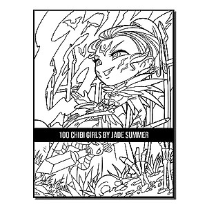 100 Chibi Girls: An Adult Coloring Book Collection with Cute Girls, Fantasy, Horror, Christmas, and More!