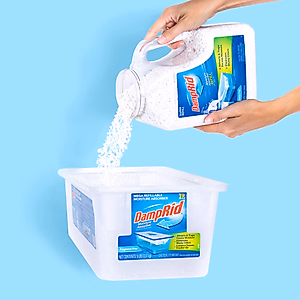 DampRid Fragrance Free Mega Absorber Refill Containers, 3 Count (7.5 lb. Each) Traps Moisture in Basements & Large Areas for Fresher, Cleaner Air, 22.5 lb, Blue, 22 Pounds