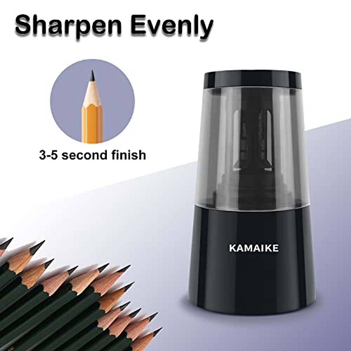Pencil Sharpener, Electric Pencil Sharpener, Colored Pencil Sharpener, Automatic Pencil Sharpeners Plug in for 6-8mm No.2/Colored Pencils