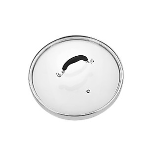 Finnhomy Approved AISI304 (18-10) Stainless Steel 8-Quart Stock Pot with Cover, 3 Layers Base,Induction Base Safe, Metallic