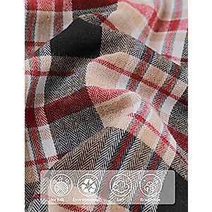 Fuermos Toddler Baby Boy Girls Outfits Plaid Flannel Hooded Long Sleeve T-Shirt Tops Kid Clothes(5-6T)