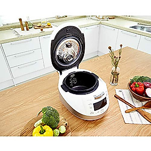 CUCKOO CRP-HS0657FW | 6-Cup (Uncooked) Induction Heating Pressure Rice Cooker | 11 Menu Options, Stainless Steel Inner Pot, Made in Korea | White