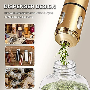 ZHENGHAI P1 Electric Herb and Spice Grinder, USB Rechargeable Fast Grinding With Portable Storage Bag, Cleaning Brush (Gold)