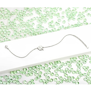 Sofia Milani - Solid 925 Sterling Silver Bracelet for Women - with Zirconia Stone - Cloverleaf Pendant - B0276