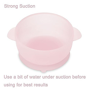 PandaEar Silicone Baby Utensils Set - Baby Bowl with Suction, Tiny Toddler Cup, and Self-Feeding Spoon Fork - Baby-Led Weaning Supplies for First Stage Infants (6 Months+)