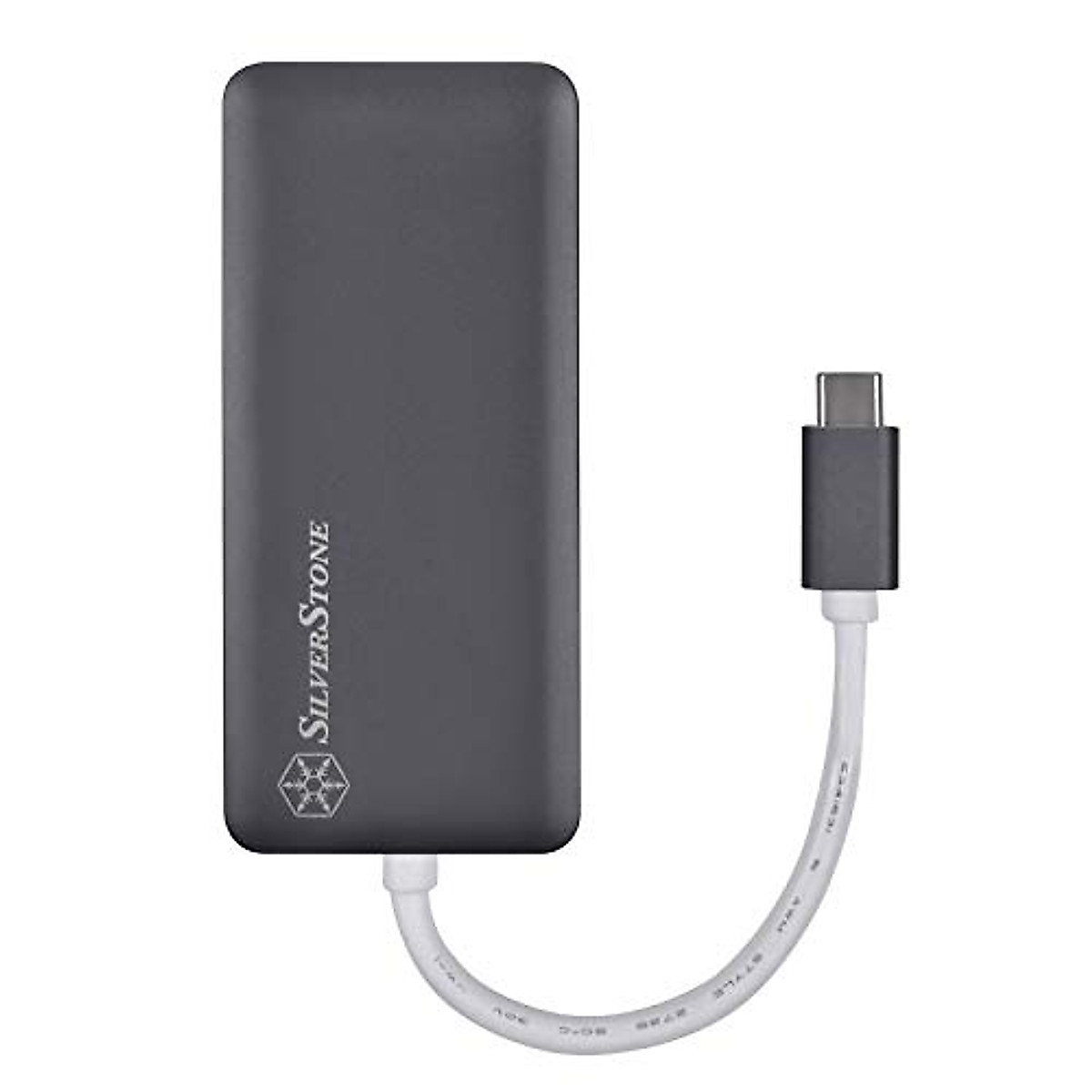 Silverstone SST-EP14C - USB 3.1 Type-C Gen1 to HDMI (res. up to 4096 x 2160 @ 30Hz), 3X USB 3.1 Gen 1 Type-A, 1x USB 3.1 Gen 1 Type-C (PD 2.0 Charging), Charcoal