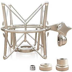 Boseen Spider Microphone Shock Mount Mic Holder - Anti Vibration Metal Spider Shockmount Compatible with Neumann U47 U67 U87 TLM102 TLM103 TLM107 M147 M149 Senheiser MK4 MK8 Condenser Microphones