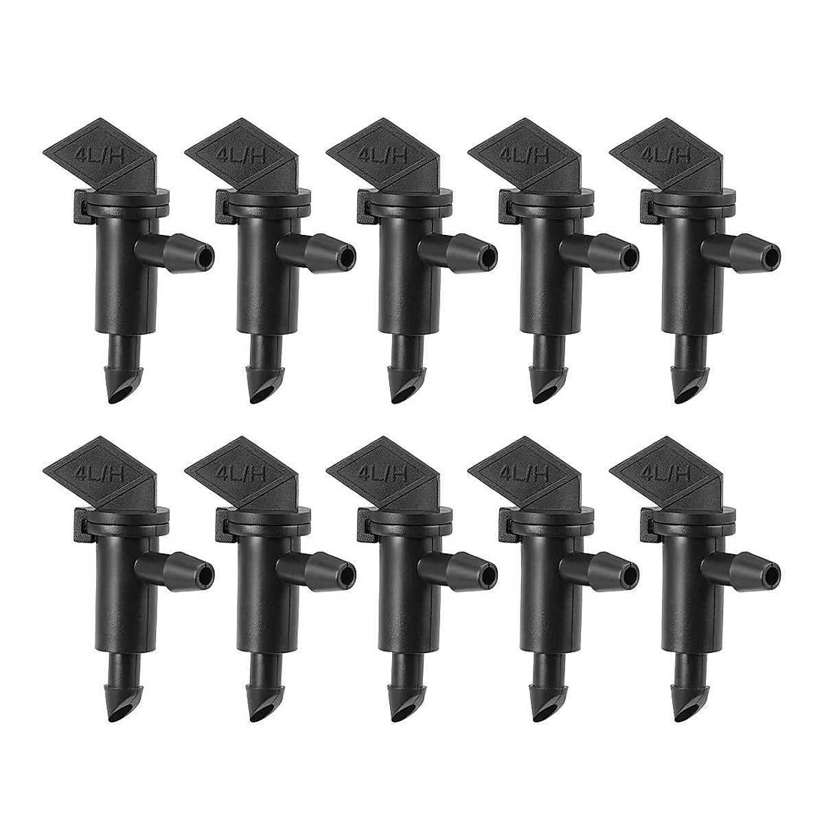 uxcell Flag Dripper 1 GPH 4L/H Emitter Sprinkler for Garden Lawn Drip Irrigation Connect 4/7mm Hose, Plastic 25pcs