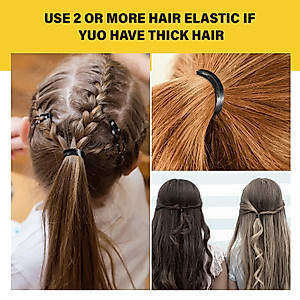 2000 Pack Mini Rubber Bands Elastic Hair Bands Soft Hair Ties with Box for Hair Braiding Hair Wedding Hairstyle(Black)