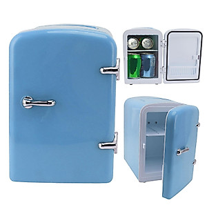 TARSHYRY Mini Fridge, 4L Portable Cooler Warmer Portable Thermoelectric Cooler and Warmer Refrigerators Personal Refrigerator Includes DC12V Car Plug for Makeup Skincare Beverage
