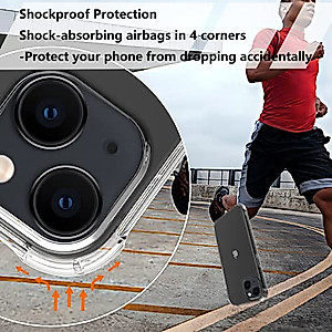 VAKS Crystal Clear Compatible with iPhone 13 Case[Shockproof Corners][Screen and Camera Protection] Slim Thin Soft TPU Phone Case for iPhone 13 6.1 inch(2021),Crystal Clear