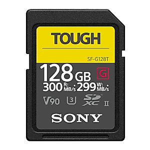 Sony 128GB UHS-II Tough G-Series SD Card and 2-in-1 Aluminum Dual Slot SD Card Reader Bundle (2 Items)