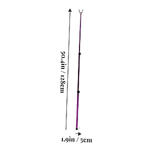 Cabilock 3pcs Telescopic Clothes Rail Coat Hooks Heavy Duty Telescoping Walking Stick Retractable Clothes Line Hotel Clothesline Pole Dorm Room Outdoor Clothesline Stainless Steel Purple