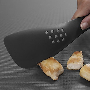 Joseph Joseph Uni-Tool 5-In-1 Utensil Slotted Solid Spoon Spatula Turner Slicer Kitchen All-In One Space Saving, Gray 12 long