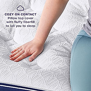 Sleep Innovations Skyler 12 Inch Cooling Gel Memory Foam Mattress with Plush Fiber Fill Pillow Top, Queen Size, Bed in a Box, Soft and Plush Support