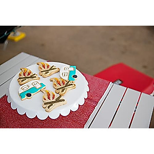Camco 53369 Life Is Better at the Campsite Cookie Cutters - Perfect for Making Decorative Cookies - Includes (1) Campfire and (1) RV Cookie Cutter , White