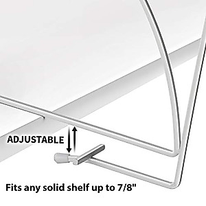 Lynk® Tall White Shelf Dividers - Linen Closet Organizers and Storage - Linen Storage - Closet Organization - Towel Organizer for Closet (Set of 2)