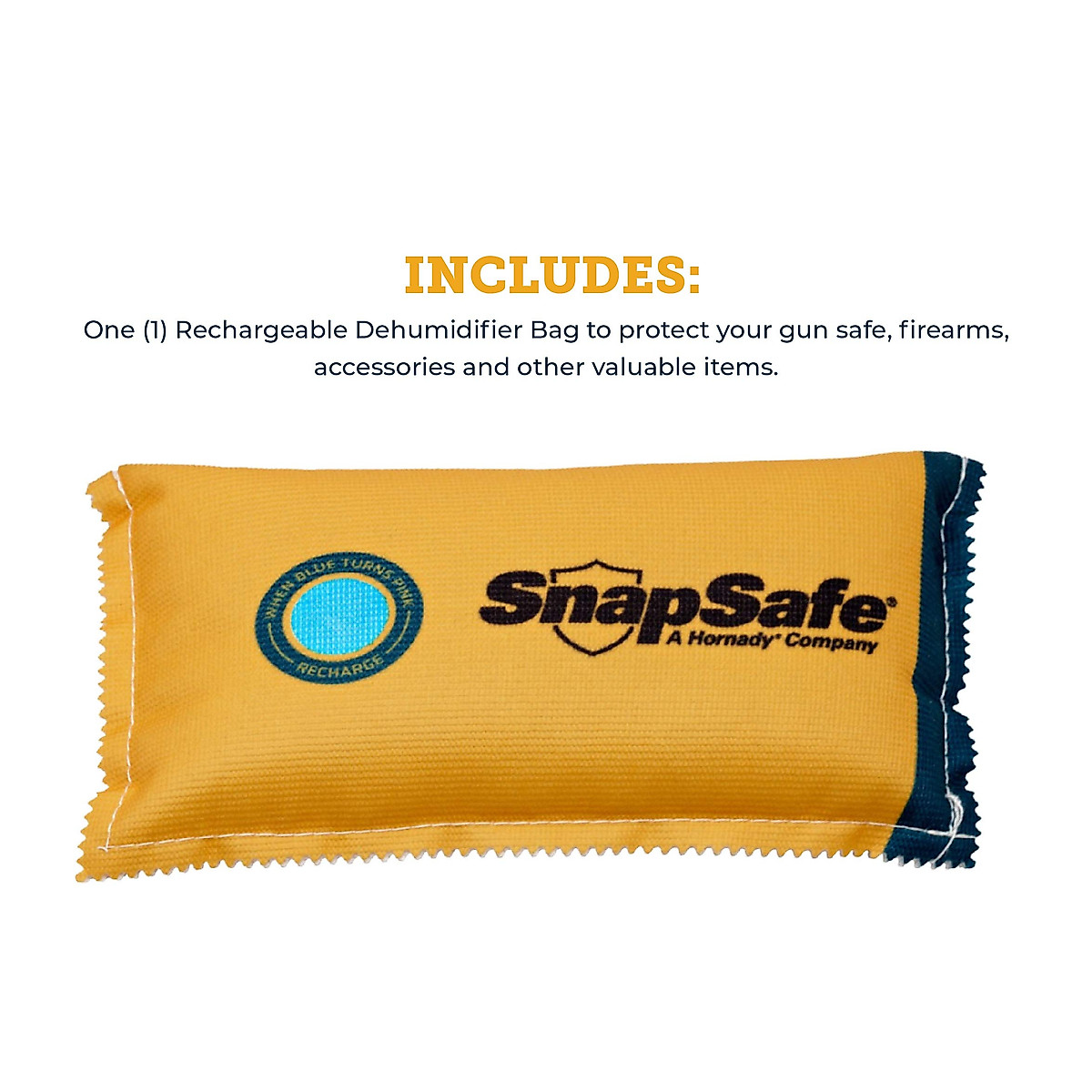 SnapSafe Reusable Dehumidifier Bag 450G, 75908 - Portable, Easy to Use Moisture Absorbers for Gun Safes & Cabinets - Prevent Moisture Damage for Gun Safe Accessories, Firearms in Your Gun Vault