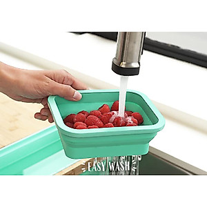 TidyBoard Meal Prep System - Bamboo Cutting Board - The Quick & Easy Meal Prep Solution, Teal