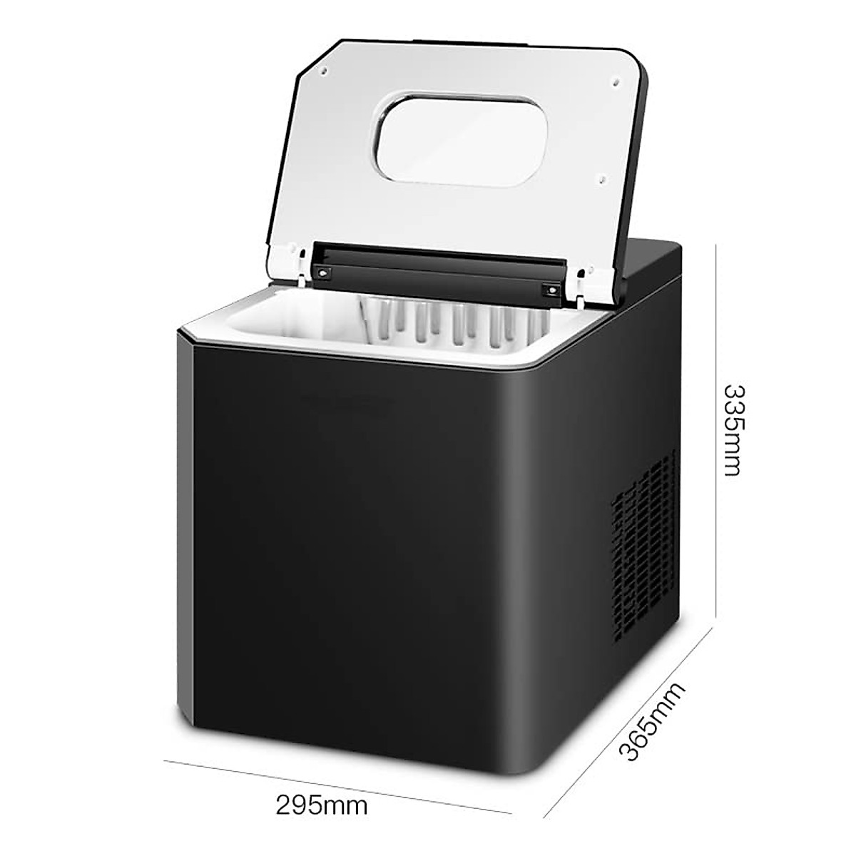 BybAgs ICES Ice Maker Commercial Milk Tea Shop Bar Table Bar Ktv Full Automatic Household Round Ice Maker Small