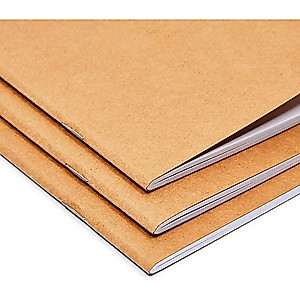 24 Pack Blank Journals Bulk Set, Small Kraft Paper Notebooks, Sketchbooks for Kids, Students to Write Stories (4x6 in)