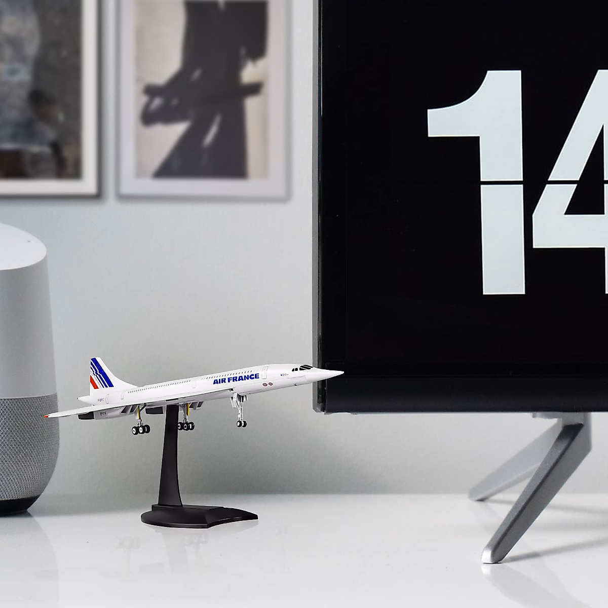 Lose Fun Park 1:200 Scale Concorde Plane Model Airplane Air France Plane F-BVFB Alloy Diecast Airplanes Model Planes for Adults Collection and Gift