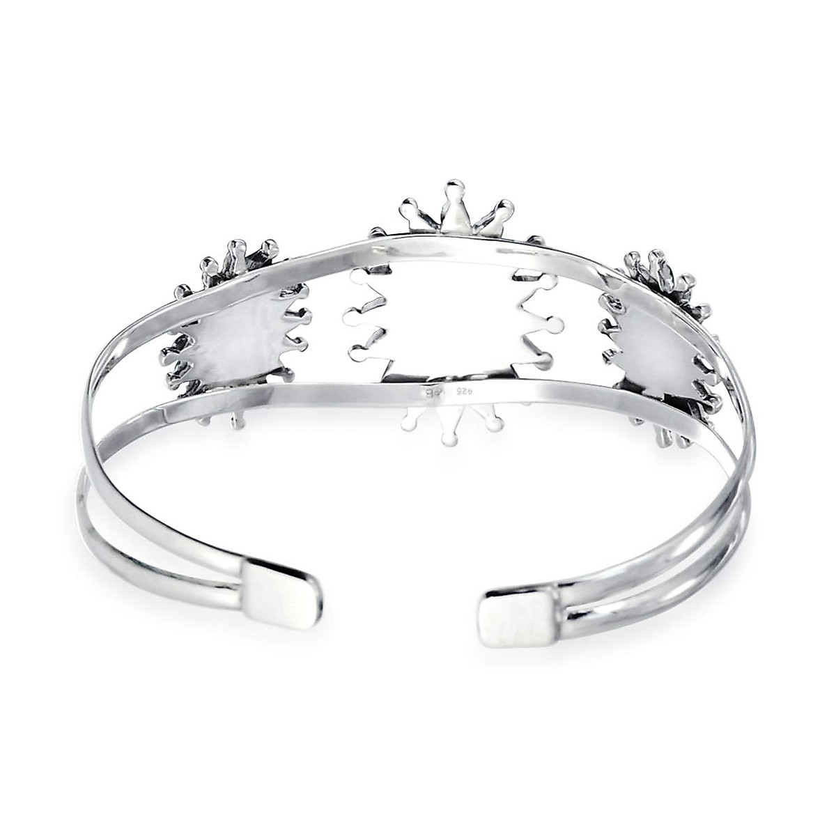 Personalize South Western Navajo Style Orange Red Coral Blue Turquoise Zuni Needlepoint Jewelry Flower Blossom Wide Cuff Bracelet For Women .925 Sterling Silver Customizable