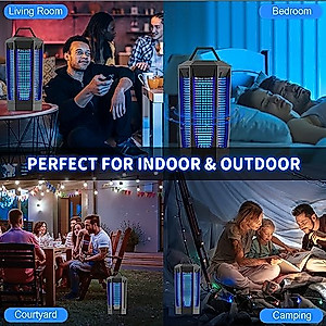 Bug Zapper Outdoor, 4200V High Powered Bug Zapper Indoor for Mosquito Fly Moth, 30W Fly Traps Outdoor with Up to 2300 Sq Ft Coverage, Electric IPX4 Waterproof Mosquito Zapper for Home Kitchen Garden