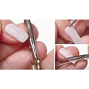 SHEBA NAILS Silk Nail Wrap Self-Adhesive Pre Cut Fingers - White, 70 Finger Tabs