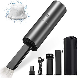 EASYOB Cordless Vacuum Cleaner, Mini Handheld Vacuum USB Rechargeable, Small Dust Buster and Blower 2 in 1, Convenient to Clean Car, Desktop, Keyboard, Computer, Kitchen, Cabinet