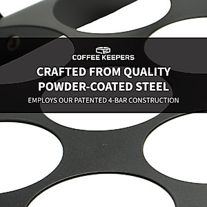 Coffee Keepers Under Cabinet Coffee Pod Holder - Storage Organizer for K-Cup® packs - Discreet Design - Holds 24 Single Coffee Pods - Easy, No-Drill Install - For Home, RV, & Boat Storage