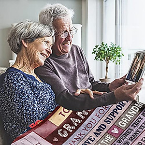 Grandma Gifts Throw Blanket 60"X50" - Mothers Day Birthday Gifts for Grandma - Gigi Gifts for Grandma - Nana Gifts from Grandkids - Best Grandma Gifts for Grandma from Granddaughter Grandchildren