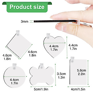 135Pcs Sublimation Keychain Blanks Bulk,MDF Keychain Double Sided Heat Transfer Keychain Board with Film,Key Rings, Plastic Retaining Clips for DIY and Craft(Round, Rectangle, Bone, Square, Heart)