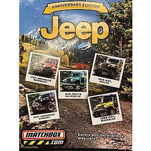 Matchbox Anniversary Edition Jeep 5-Pack, Multicolor