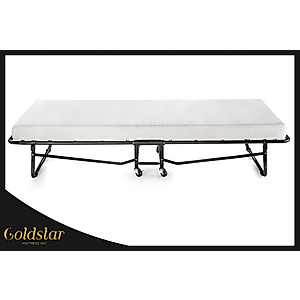 Roll Away Bed with Mattress for Adults Or Kids Heavy Duty - 4 Inch Memory Foam Mattress - Guest Bed Cot On Wheels - (Cot Size 31x75)