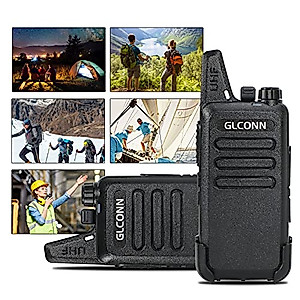 Walkie Talkies for Adults - GLCONN Hands Free 2 Way Radio Walkie Talkies with Earpiece - Portable Two Way Radios Long Range Rechargeable for Store Hotel Commerical Government Hunting (2 Pack)