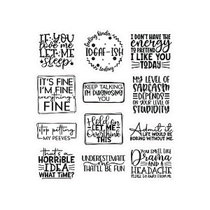 12 pc Funny Quote Stickers HOLOGRAPHIC WATERPROOF VINYL, Birthday Gift, Present, Laptop Sticker, Phone Sticker, Water Bottle Sticker, Window Sticker, Planner Stickers, Teen, Adult Humor