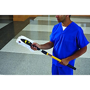 Rubbermaid Commercial HYGEN Quick-Connect Flexible Microfiber Mop Cover-Dust and Dirt, 8-inch, Green, Wet/Drop Mop Frame for Floor Cleaning on Title/Hardwood/Laminate Floors